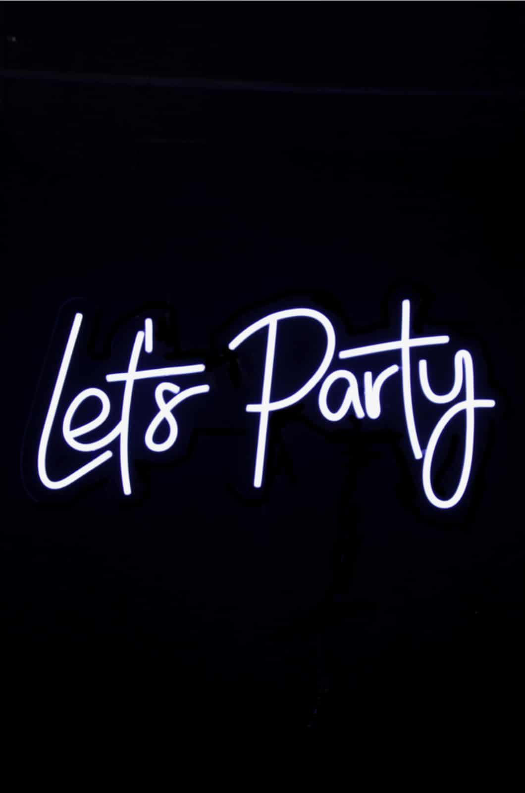 Neon Sign – Let's Party - GC PARTY HIRE