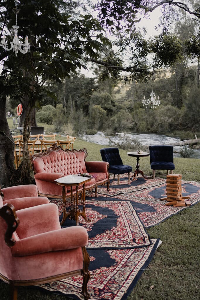 Vintage Lounge Setting - Mustard - GC PARTY HIRE
